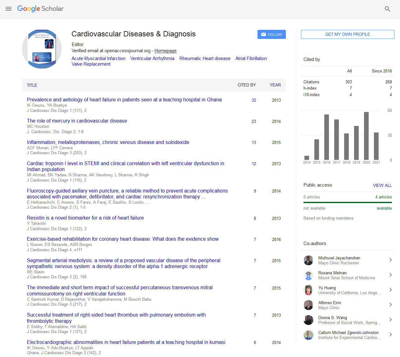 Archives: List of Open AccessJournal of Cardiovascular Diseases and ...